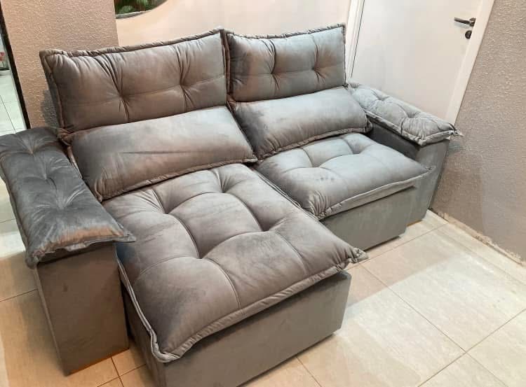 Sofá retrátil e reclinável imperial 2m | Marisa Móveis